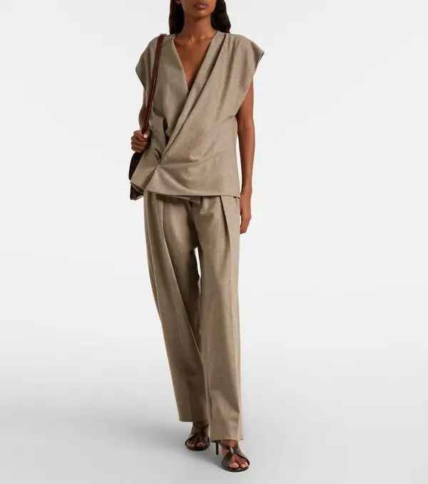 Khaite Mer Cotton Top - Beige