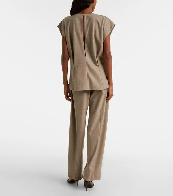 Khaite Mer Cotton Top - Beige