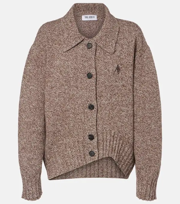 Attico Wool And Cashmere Cardigan - Brown