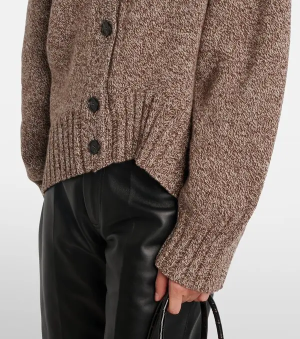 Attico Wool And Cashmere Cardigan - Brown