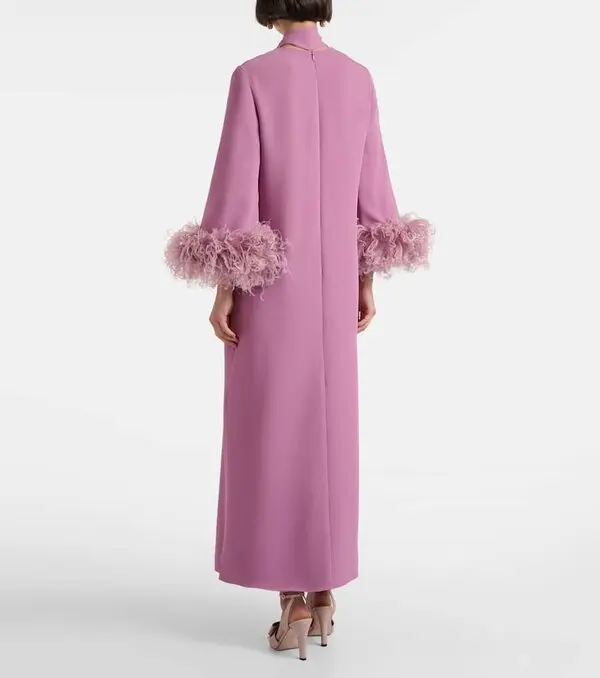 open lace back dress Tulip Blush Pink Pleated High-Neck Midi Dress  Club L London