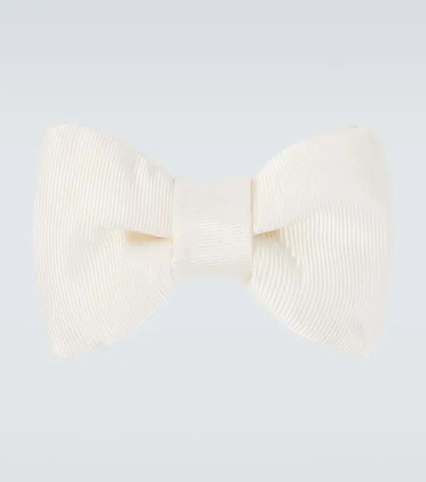 TOM FORD Silk Grosgrain Bow Tie - White