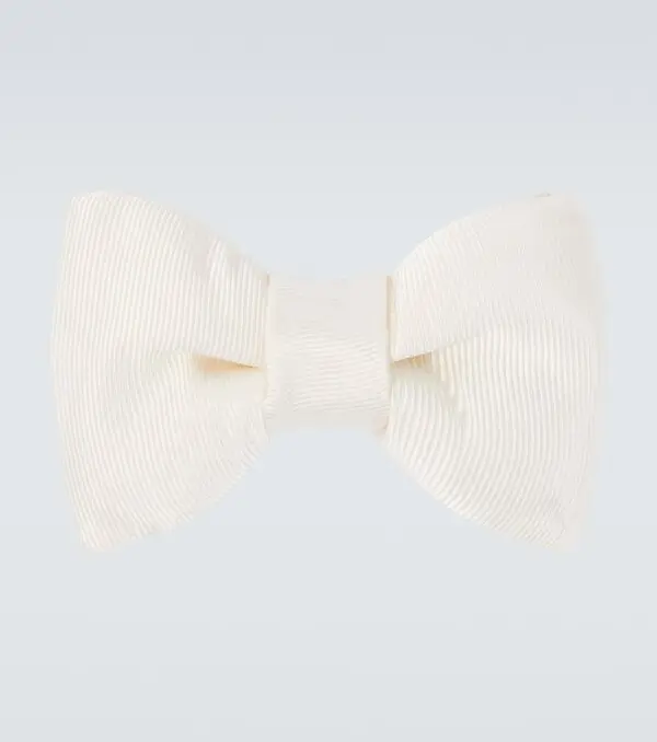 TOM FORD Silk Grosgrain Bow Tie - White