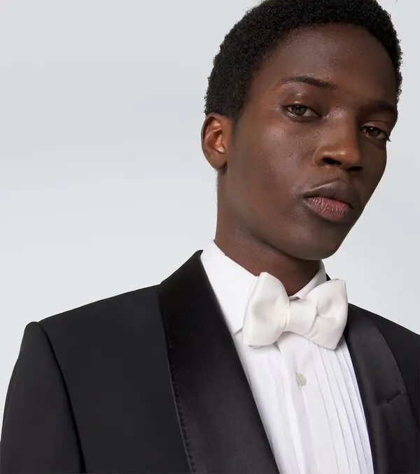 TOM FORD Silk Grosgrain Bow Tie - White