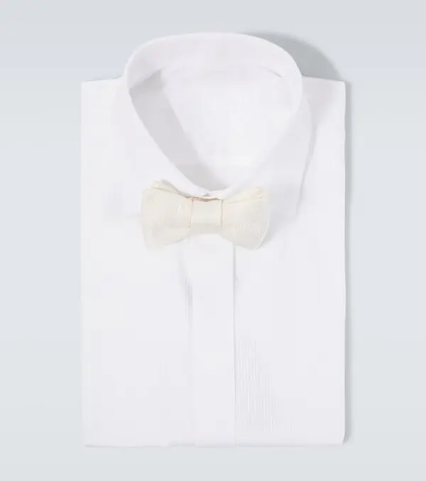 TOM FORD Silk Grosgrain Bow Tie - White