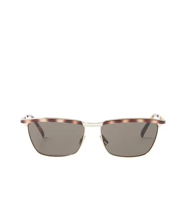Saint Laurent Sl 795 Joe Rectangular Sunglasses - Gold