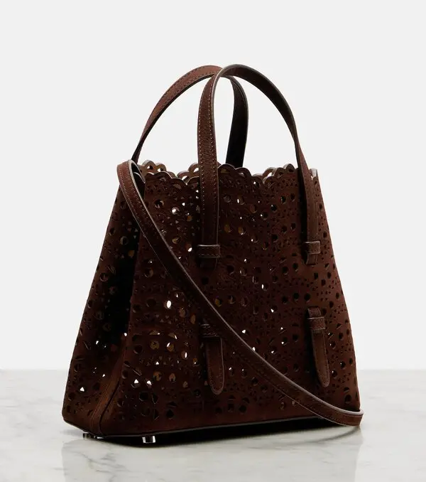 Alaïa Mina 20 New Vienne Leather Tote Bag - Brown