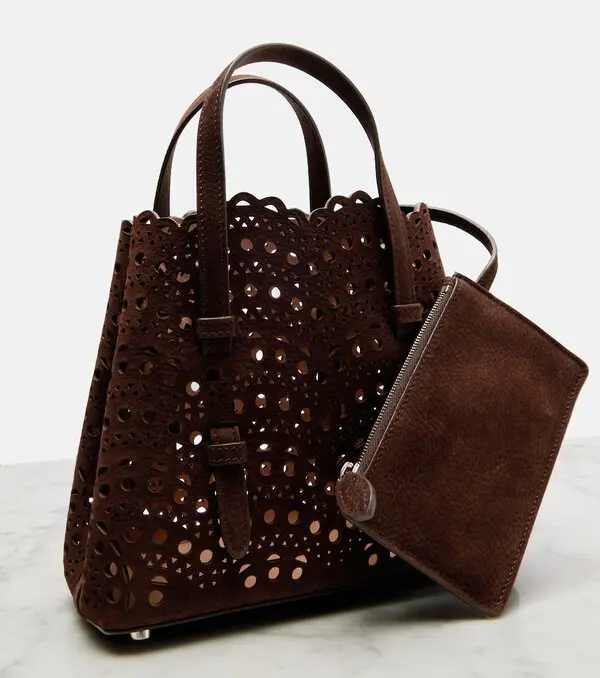 Alaïa Mina 20 New Vienne Leather Tote Bag - Brown