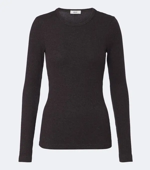 AGOLDE Ribbed-knit Top - Brown