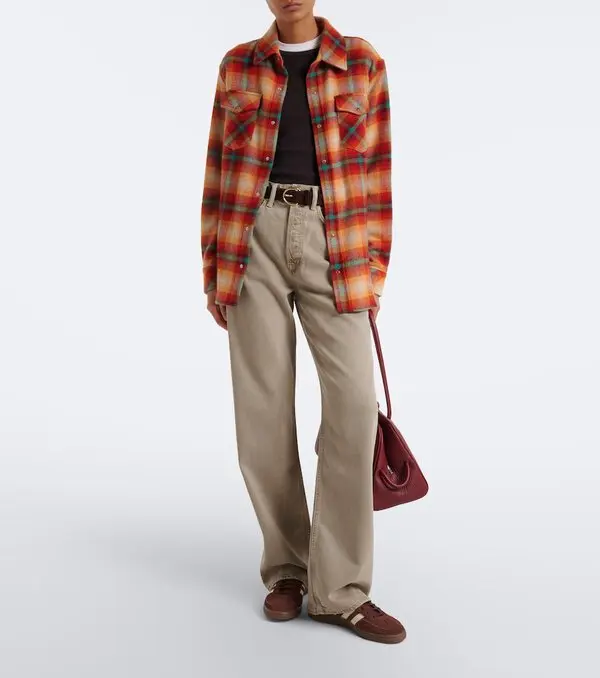 AGOLDE Ribbed-knit Top - Brown