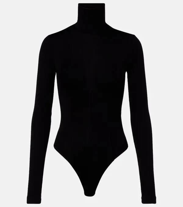 AGOLDE Wilma Jersey Turtleneck Bodysuit - Black