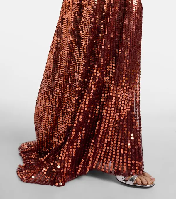 Jenny Packham Lior Embellished Corset Gown - Red
