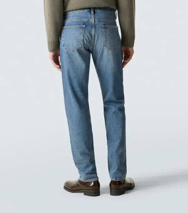 FRAME Mid-rise Straight Jeans - Blue
