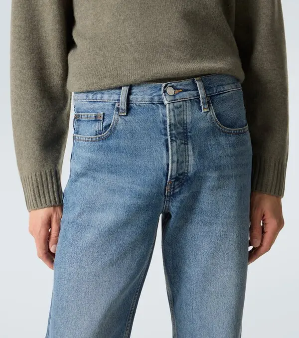 FRAME Mid-rise Straight Jeans - Blue