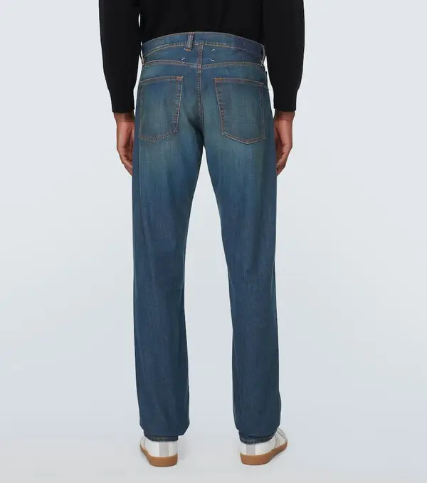 MAISON MARGIELA Mid-rise Straight Leg Jeans - Blue