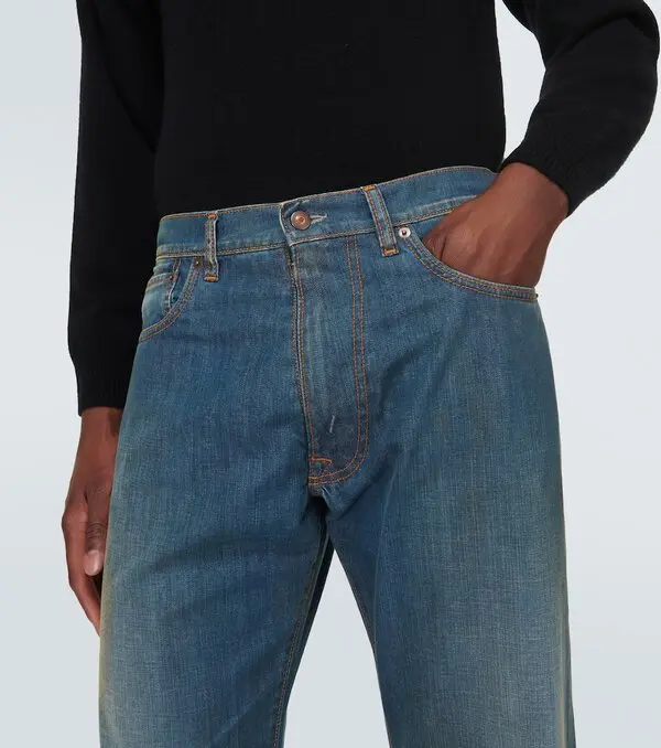 MAISON MARGIELA Mid-rise Straight Leg Jeans - Blue