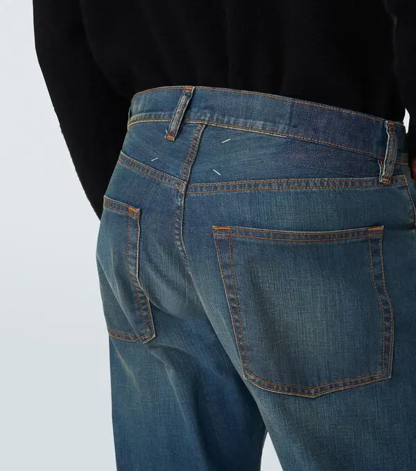 MAISON MARGIELA Mid-rise Straight Leg Jeans - Blue