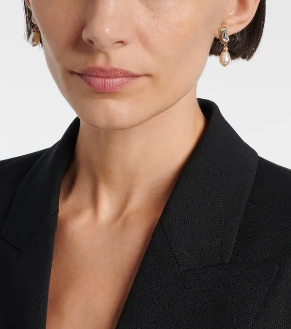 Alexander McQueen Skull Embellished Drop Earrings - Silver