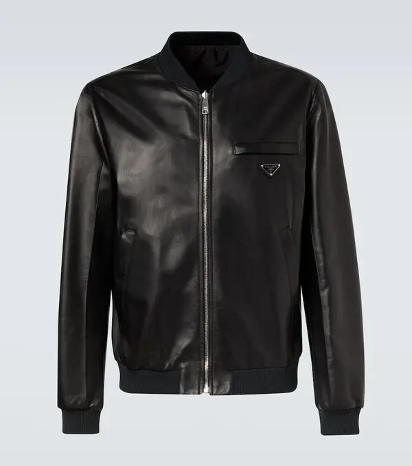Prada Leather Bomber Jacket