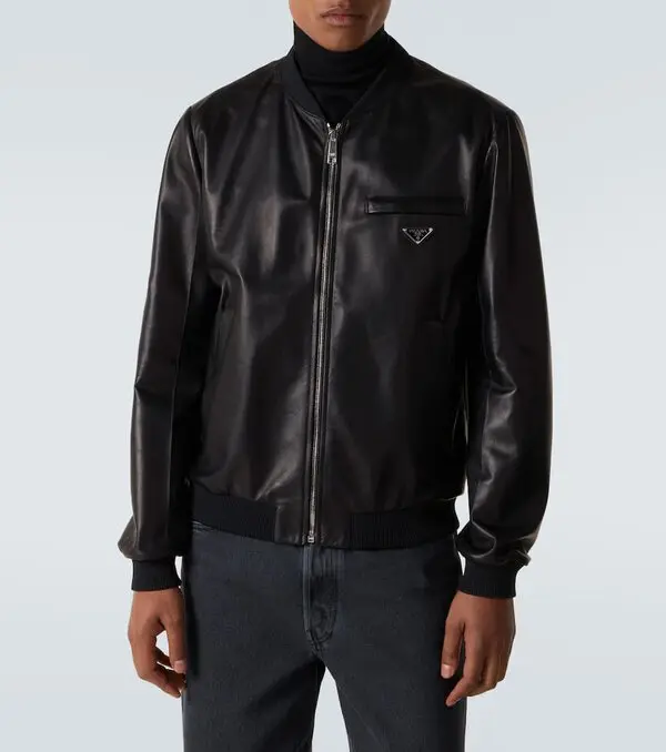 Prada Leather Bomber Jacket