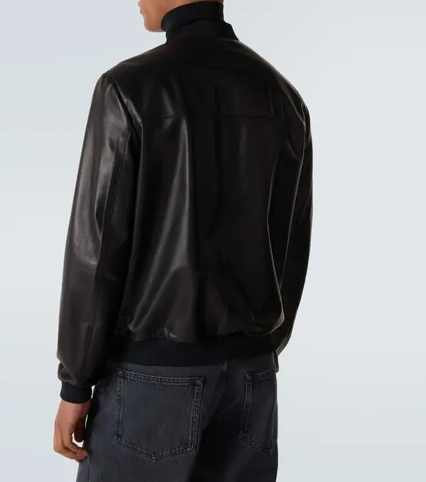 Prada Leather Bomber Jacket