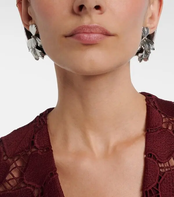 JENNIFER BEHR Ayla Floral Earrings - Silver