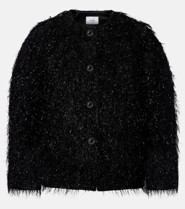 Erdem Lurex® Fil Coupé Jacket - Black