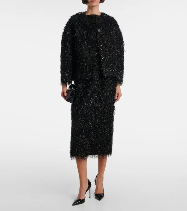 Erdem Lurex Fil Coupé Jacket
