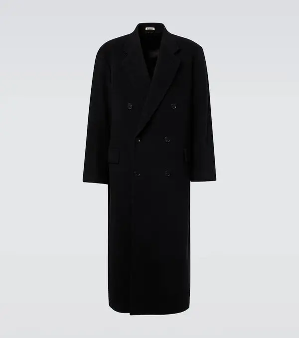 Auralee Double-breasted Wool Mosser Coat
