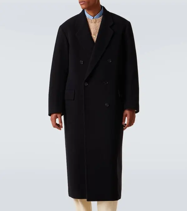 Auralee Double-breasted Wool Mosser Coat