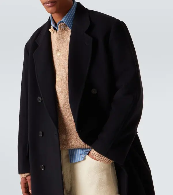 Auralee Double-breasted Wool Mosser Coat