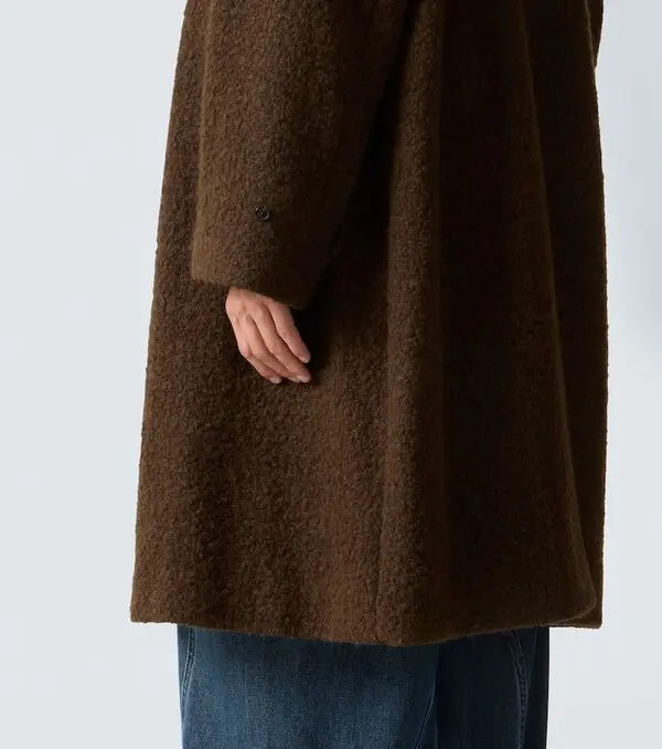 A.PRESSE Double-breasted Wool-blend Coat