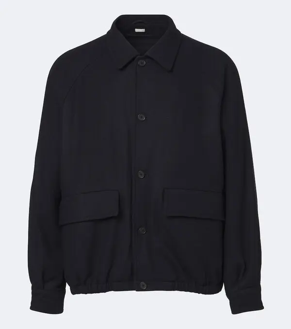 A.PRESSE Cashmere Blouson Jacket - Blue