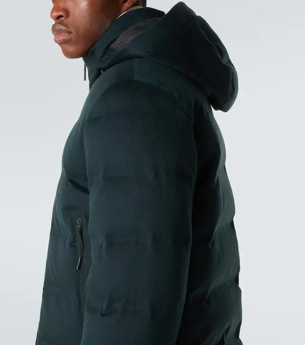 Zegna Elements Technical Cashmere Down Jacket - Green