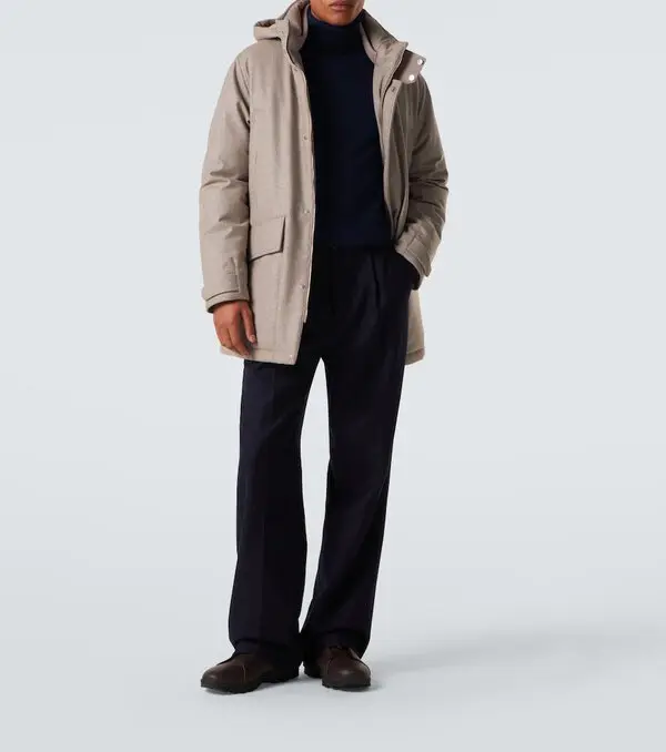 Zegna Wool Down Hooded Jacket