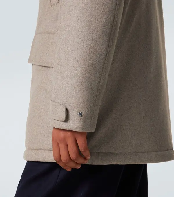 Zegna Wool Down Hooded Jacket