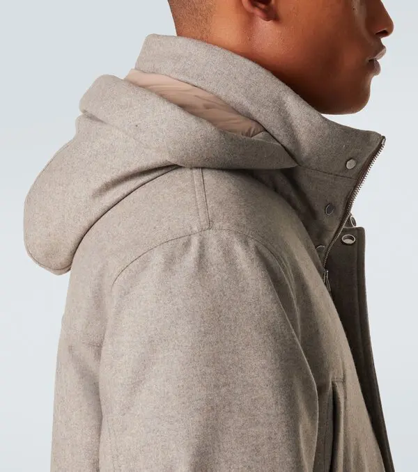 Zegna Wool Down Hooded Jacket