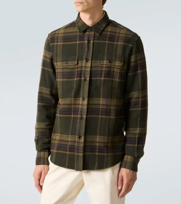 Ralph Lauren Purple Label Checked Cashmere Shirt