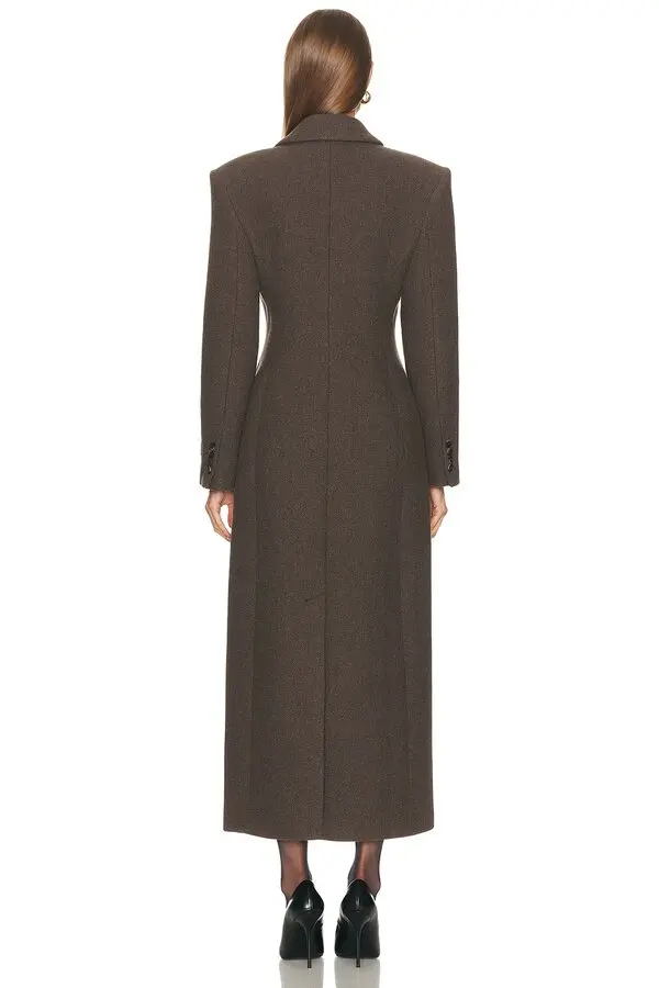 EAVES Yaron Manteco Wool Coat - Hickory