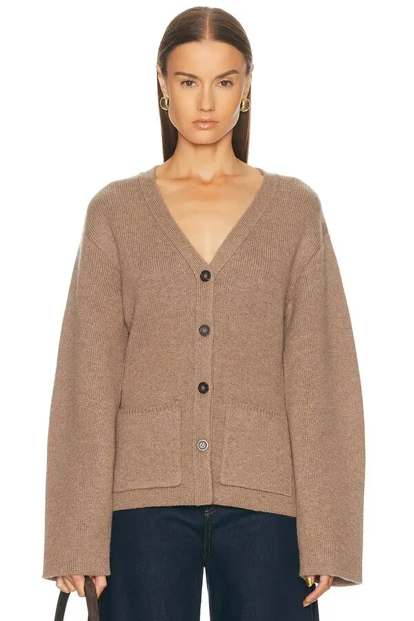 EAVES X Coco Sophie Structured Knit Cardigan - Pecan