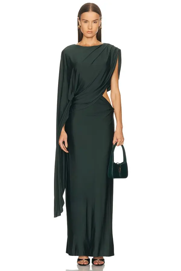 EAVES Ingrida Maxi Dress - Dark Emerald