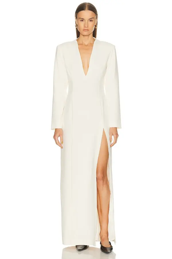 EAVES Lovise Crepe Maxi Dress - Ivory