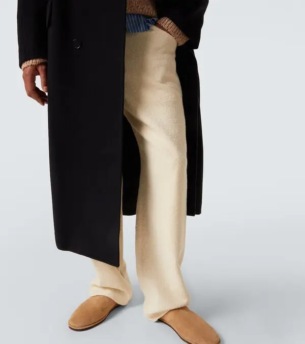 Auralee Double-breasted Wool Mosser Coat