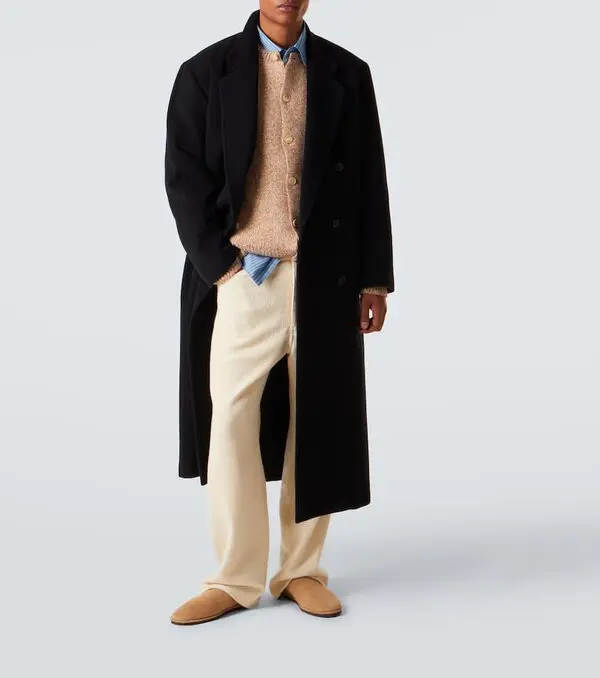 Auralee Double-breasted Wool Mosser Coat