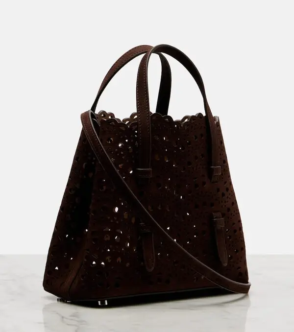 Alaïa Mina 20 New Vienne Leather Tote Bag - Brown