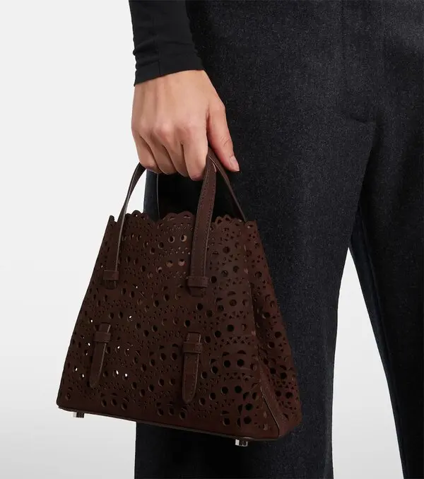 Alaïa Mina 20 New Vienne Leather Tote Bag - Brown