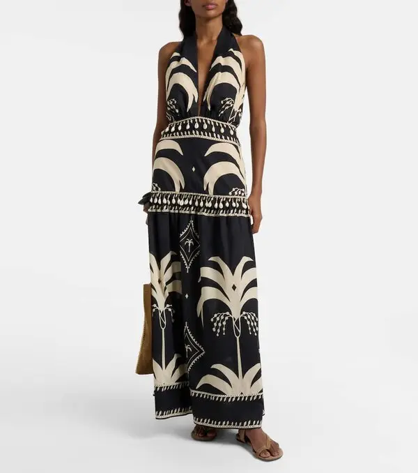 Johanna Ortiz Printed Cotton Maxi Dress
