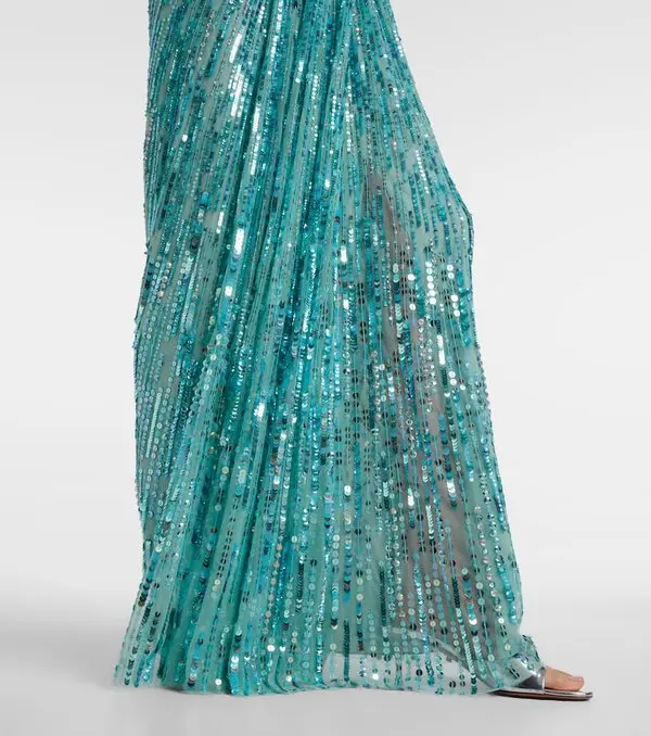 Jenny Packham Lacie Embellished Gown - Blue