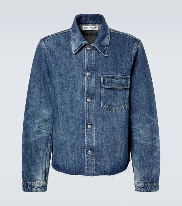 Our Legacy Cut Rebirth Denim Jacket - Blue