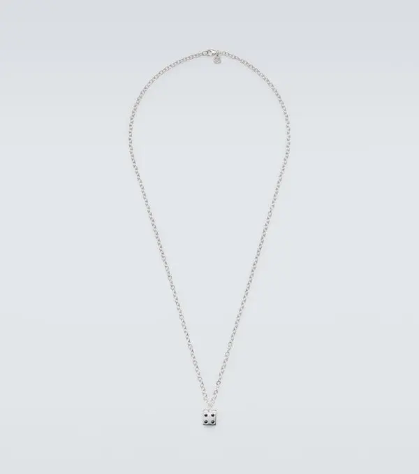 SYDNEY EVAN 14kt White Gold Charm Necklace With Diamonds - Silver